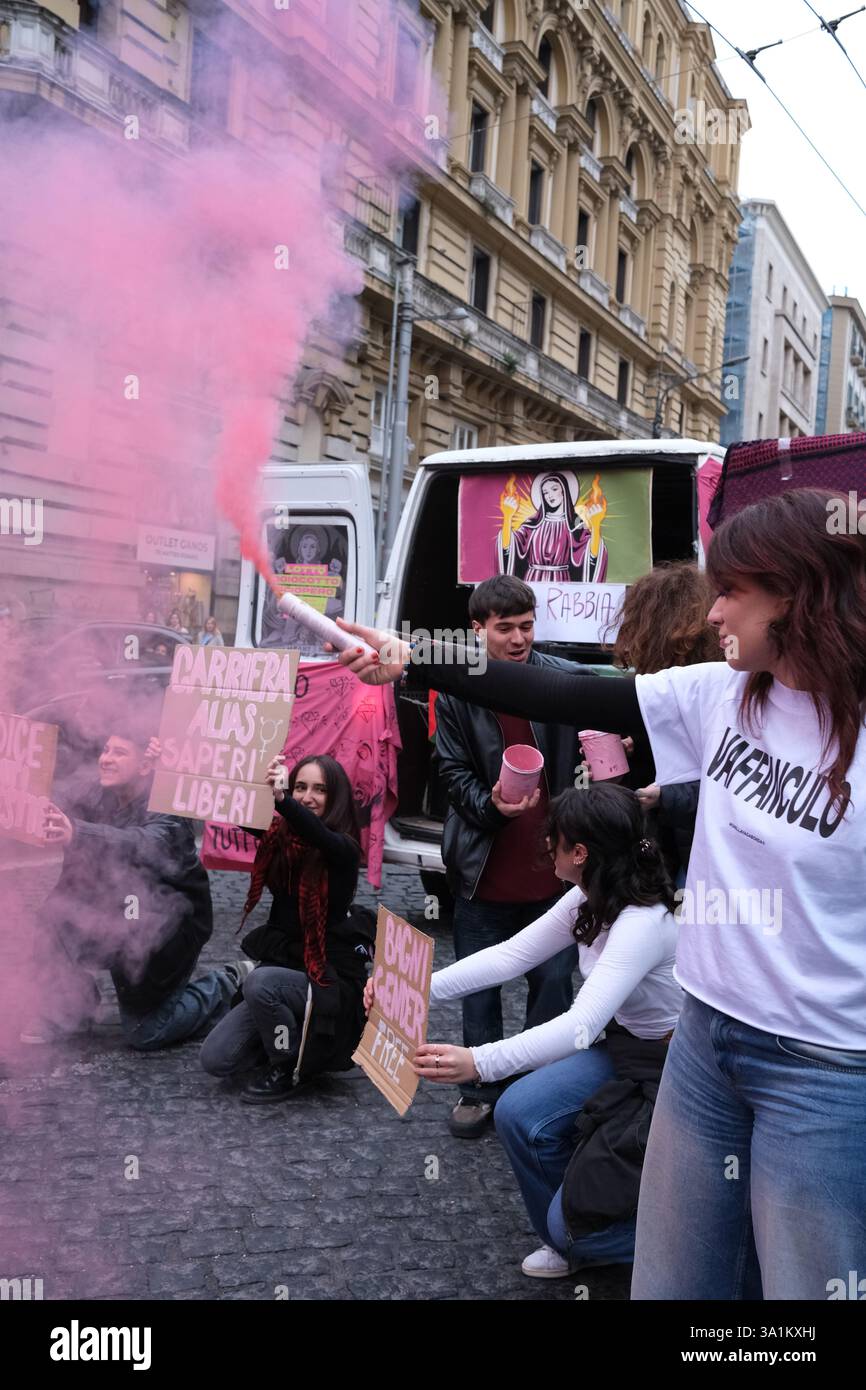 March 8, 2025, Naples, Italy, Italy: International Women's Day parade ...