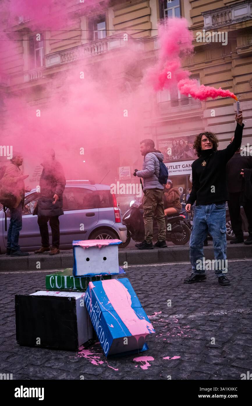 March 8, 2025, Naples, Italy, Italy: International Women's Day parade ...