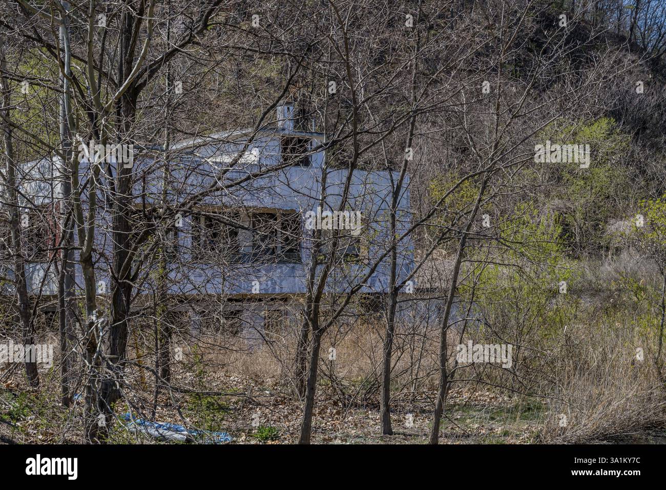 Hwanggan, South Korea, April 8, 2020: Abandoned Restaurant building ...