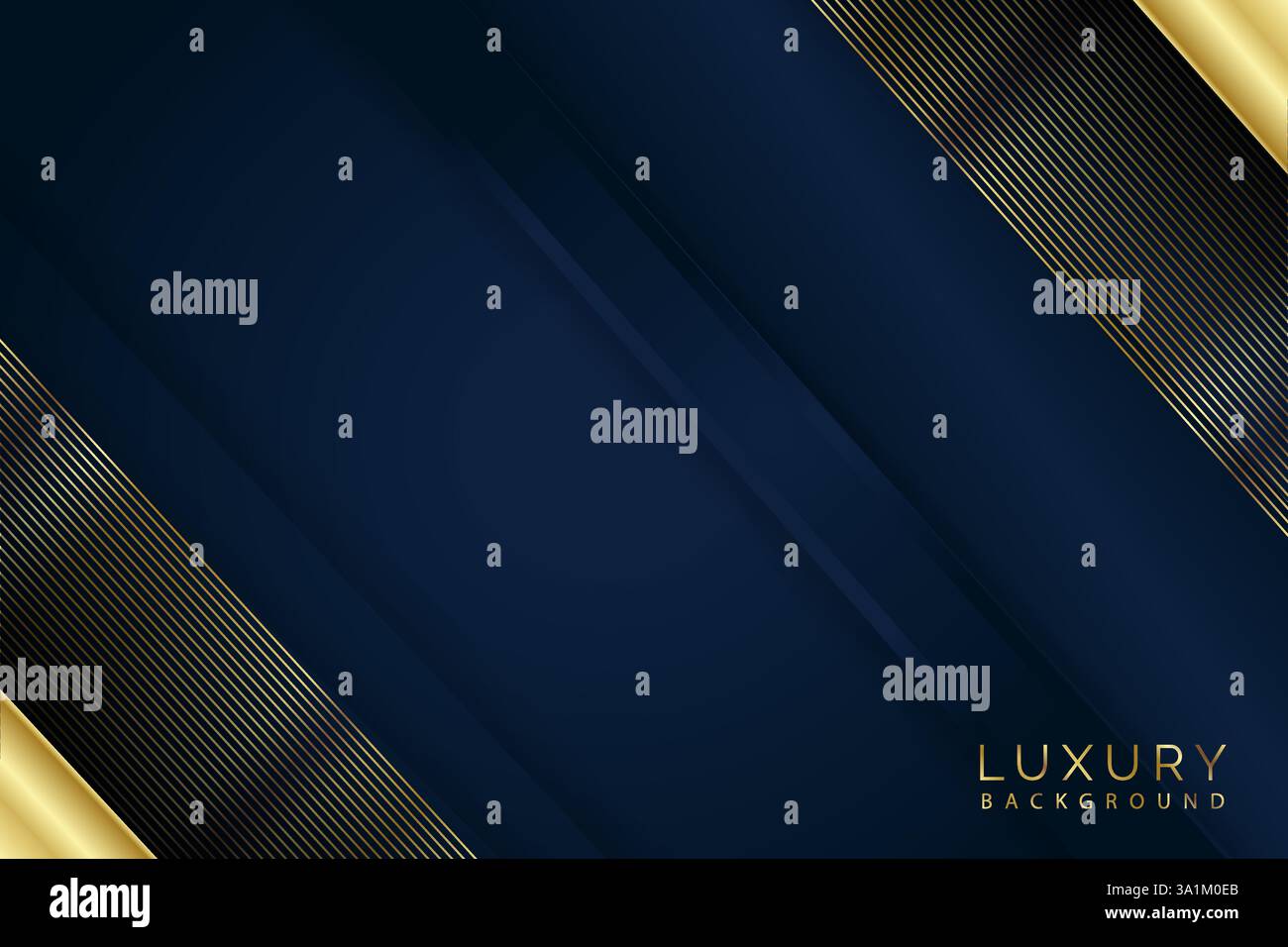 Abstract golden lines diagonal overlapping on blue background Stock ...