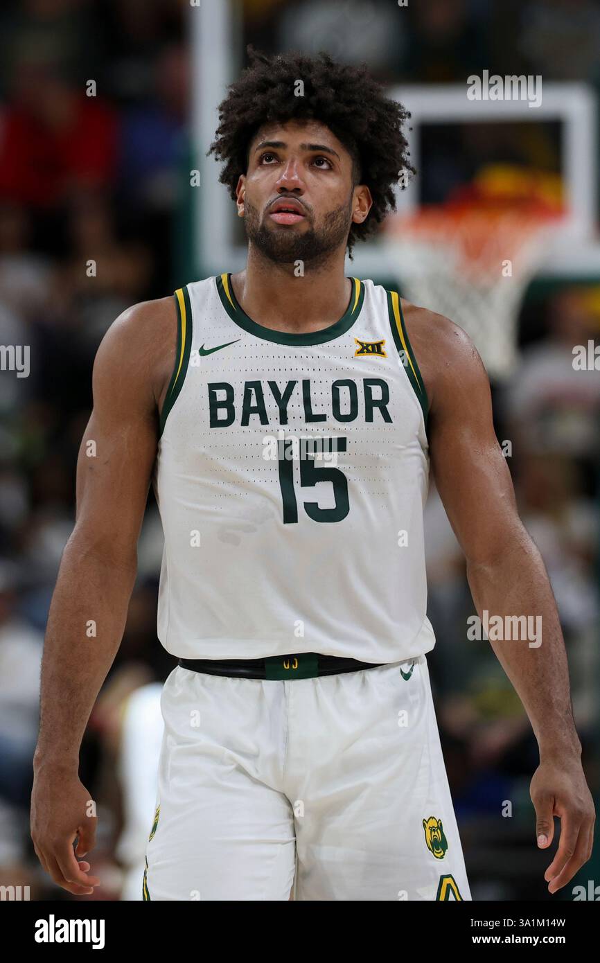 WACO, TX - MARCH 08: Baylor Bears forward Norchad Omier (15) looks to ...