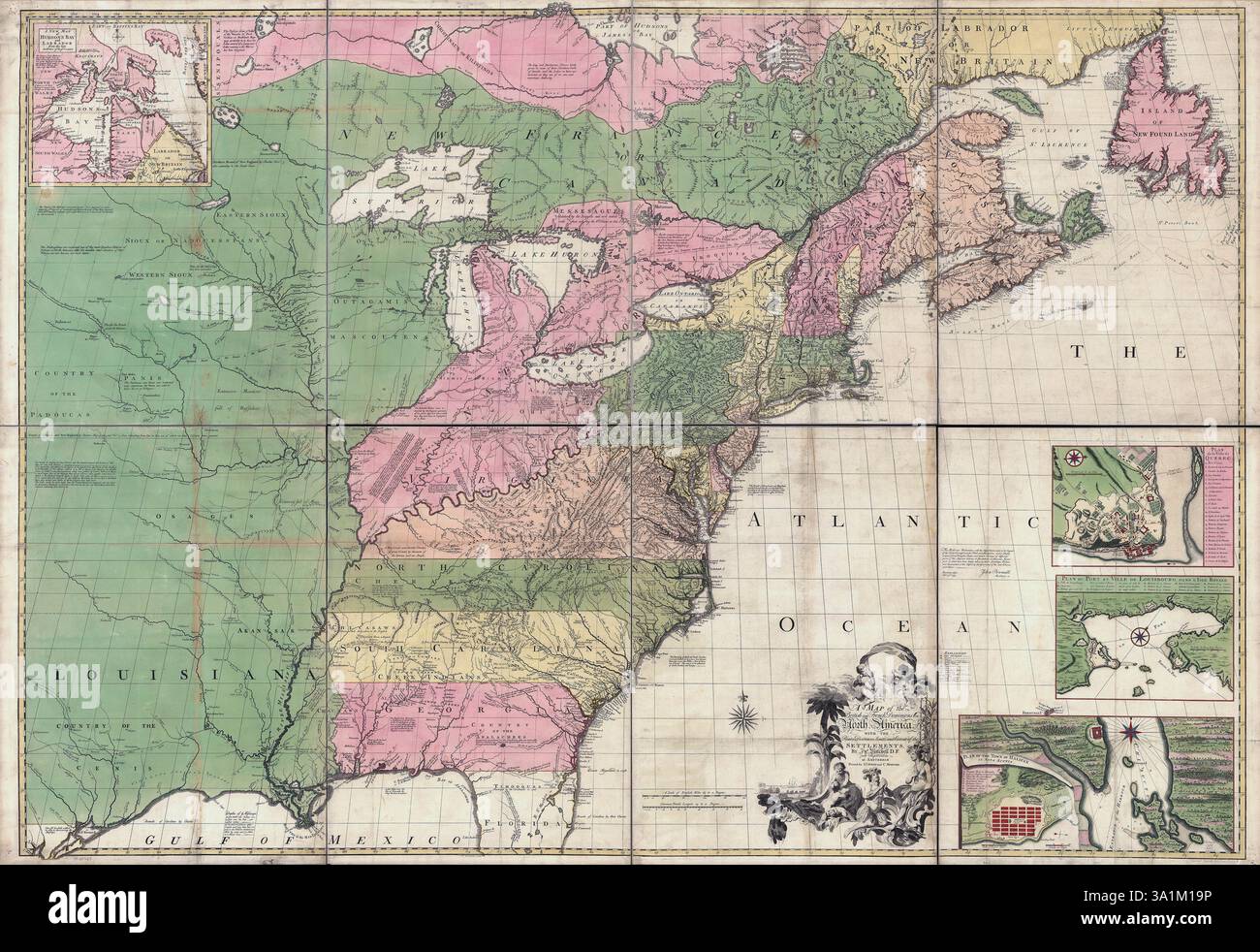 A map of the British and French dominions in North America, with the ...