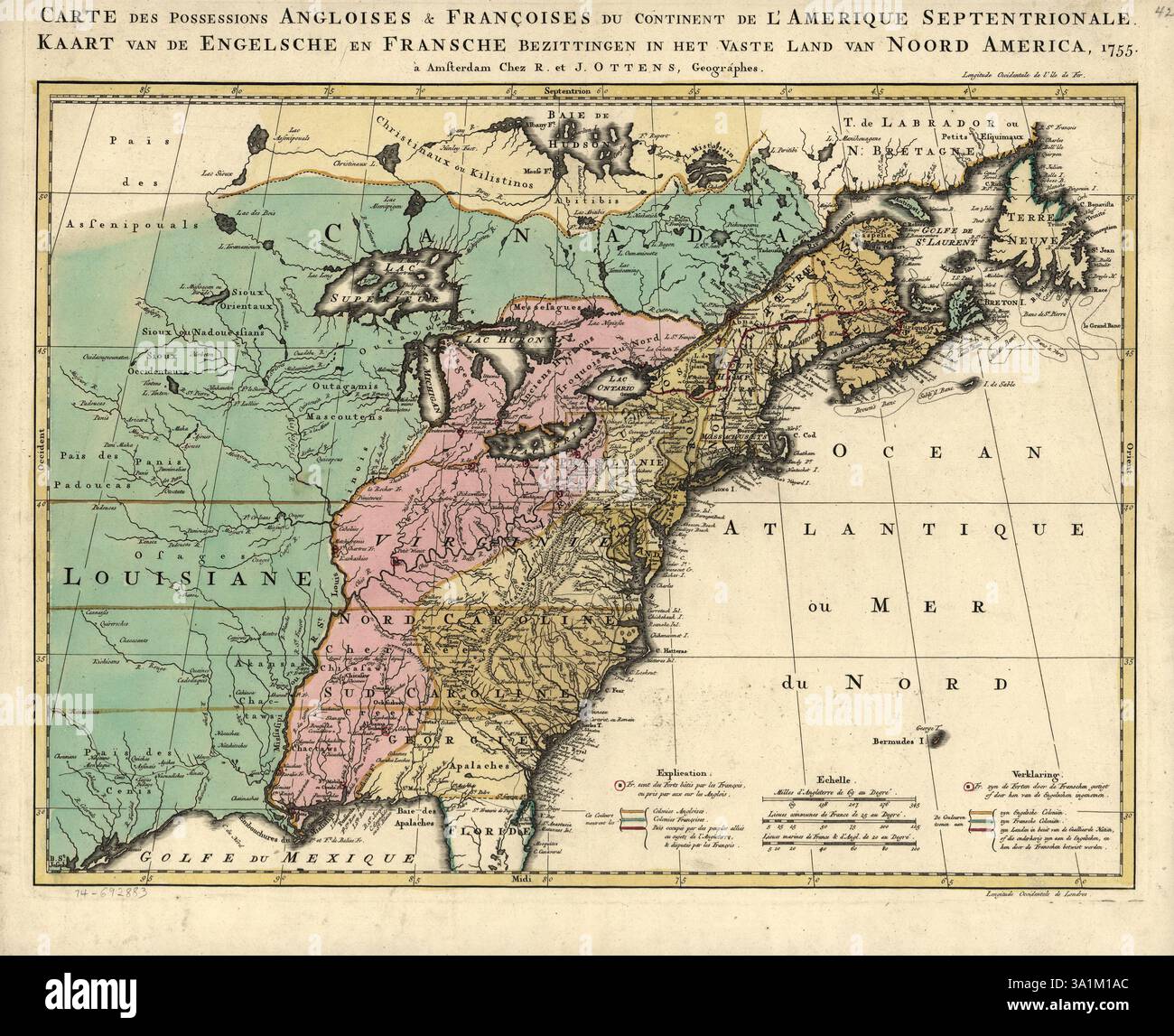 Map of the English & French possessions of the continent of North ...