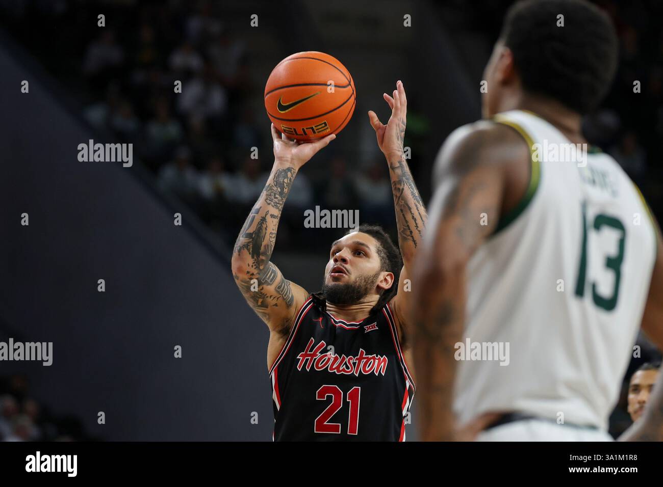 WACO, TX - MARCH 08: Houston Cougars guard Emanuel Sharp (21) takes a ...