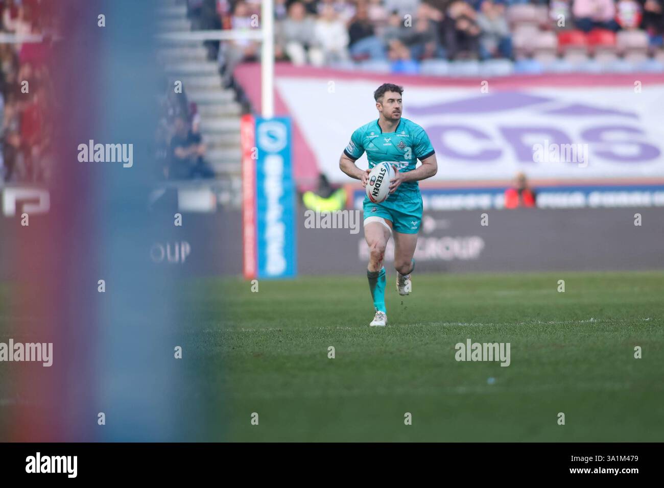 Adam Clune *** during the Super League match between Wigan Warriors and ...