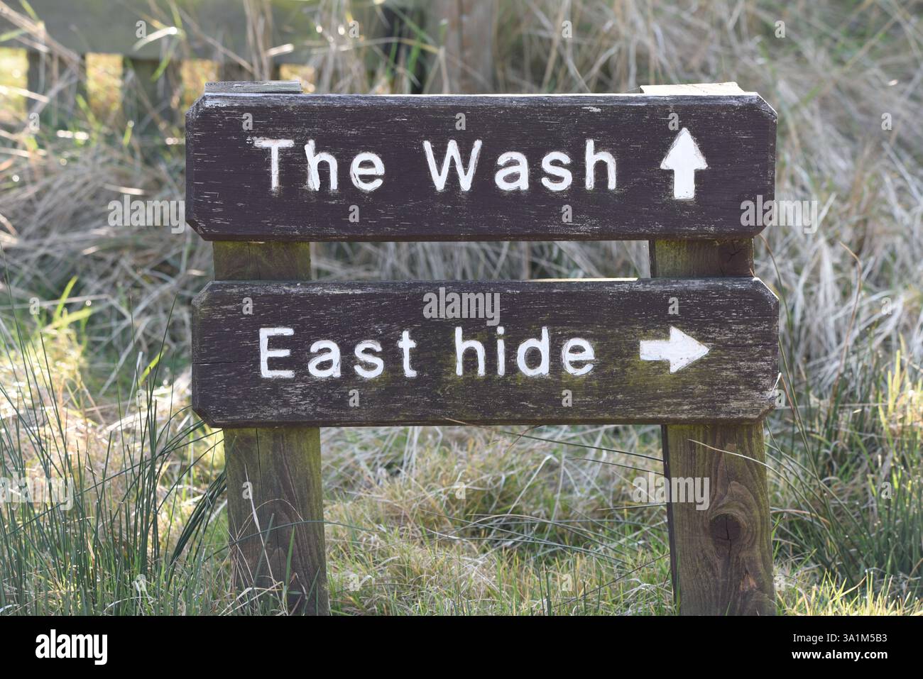 The Wash direction sign Stock Photo - Alamy