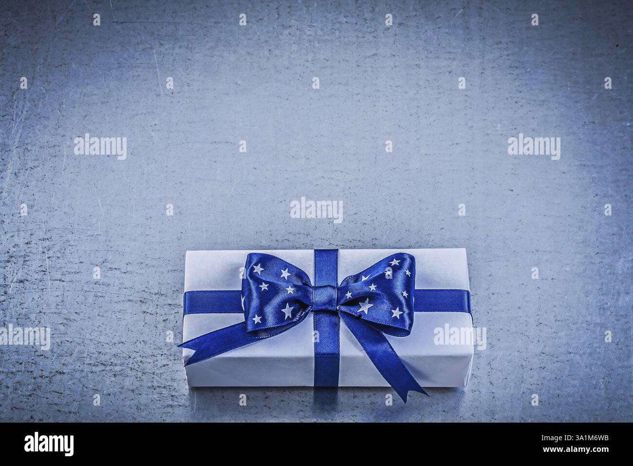 Packed box-container on metallic background celebrations concept Stock ...