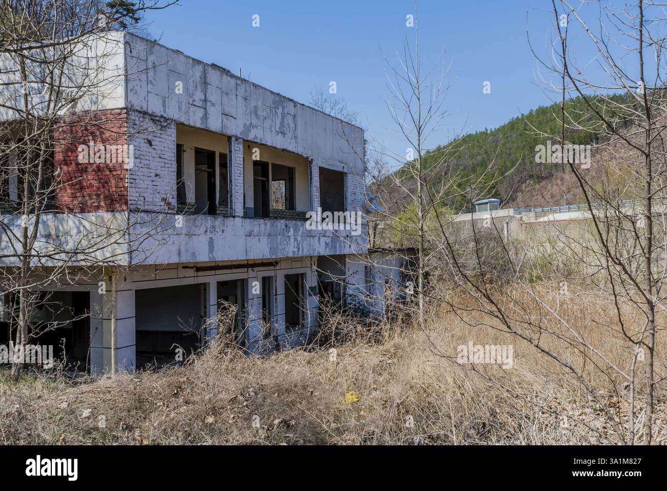 Hwanggan, South Korea, April 8, 2020: Side perspective view of ...