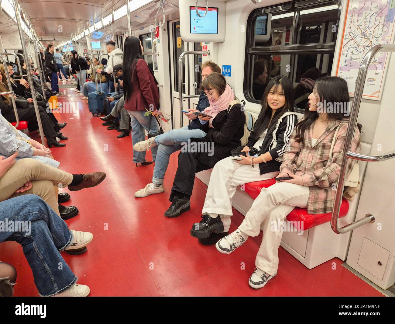 Italy, Milan, subway red line 1 Stock Photo - Alamy