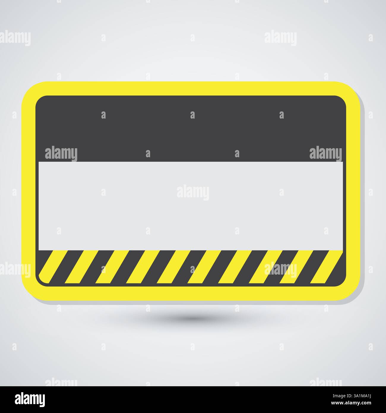 Blank warning sign template yellow design Stock Vector Image & Art - Alamy