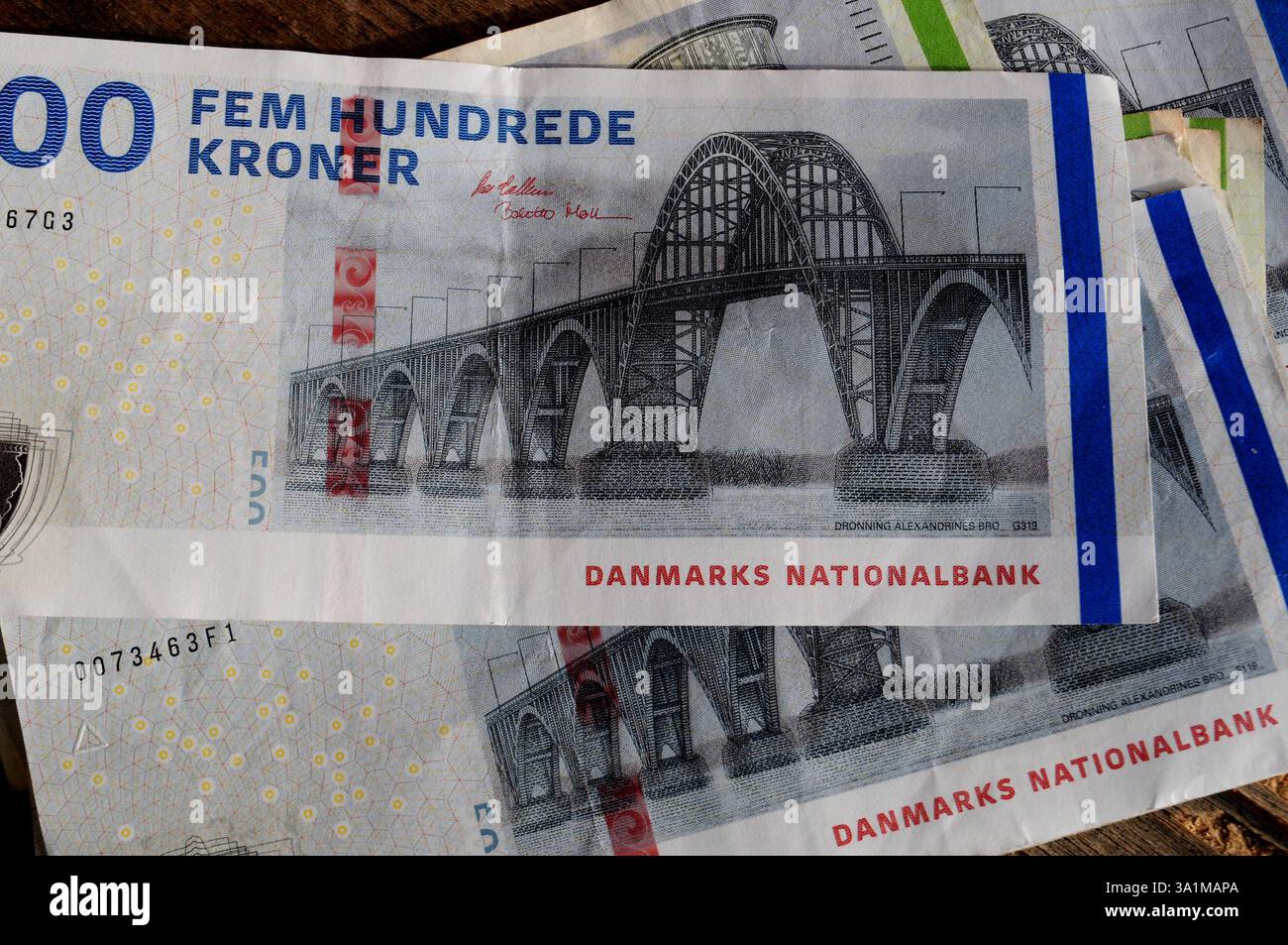 Copenhagen/ Denmark/09 march 2025/Danish kroner notes or bills and ...