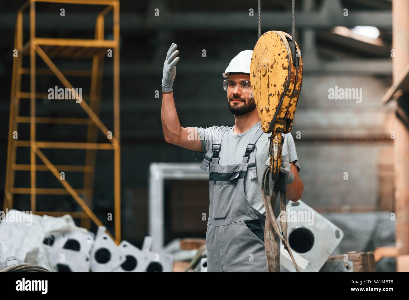 Technician worker in uniform using hi-res stock photography and images ...