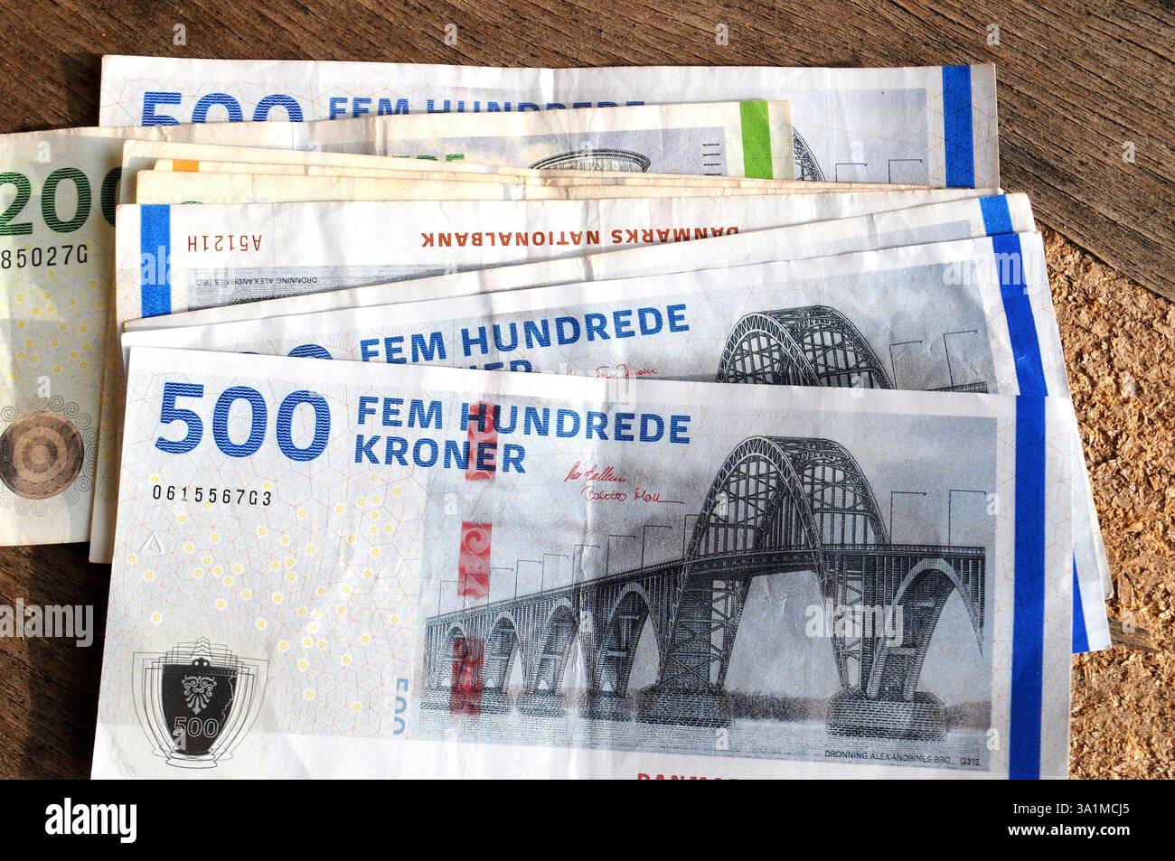Copenhagen/ Denmark/09 march 2025/Danish kroner notes or bills and ...