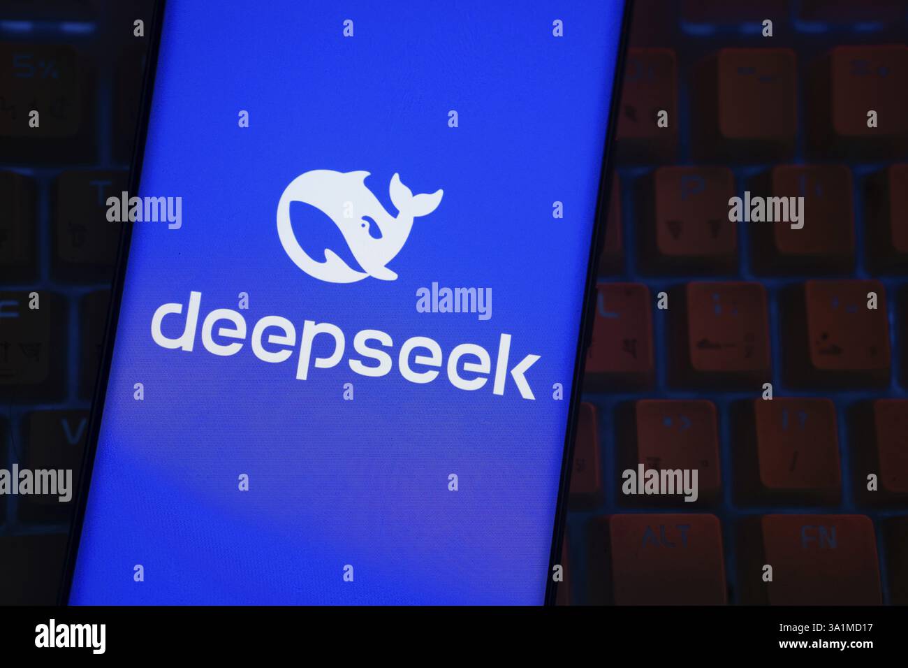deepseek logo is seen on a smartphone Stock Photo - Alamy