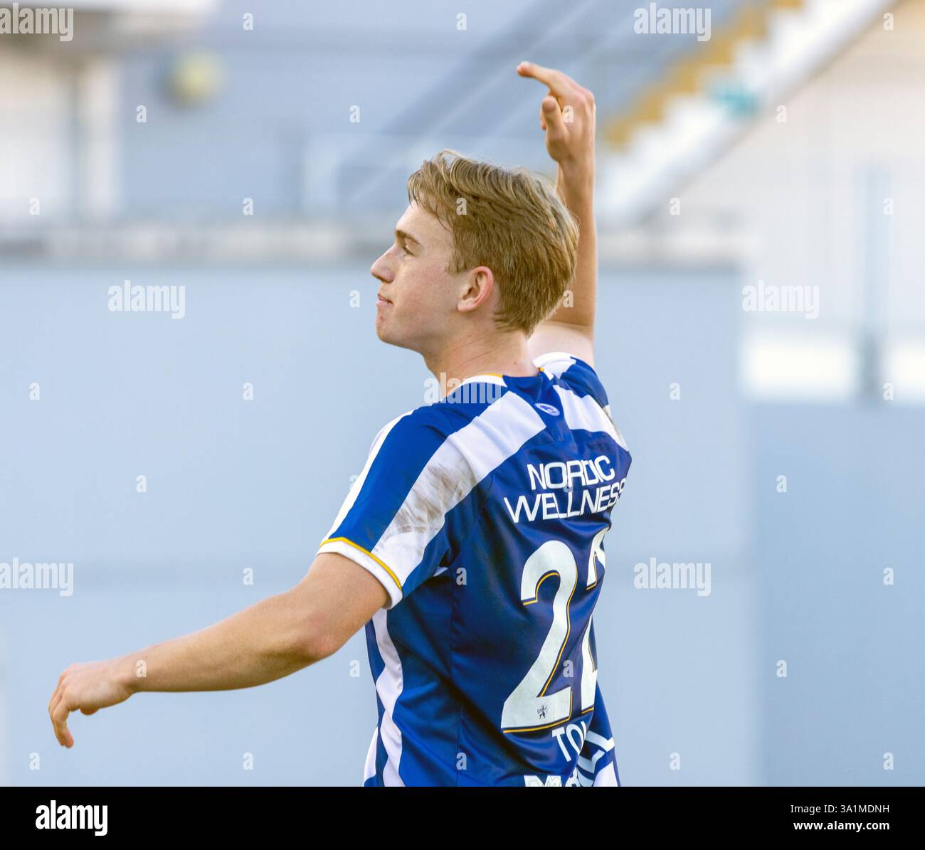 Gothenburg, Sweden. 9th March 2025. Player Noah Tolf celebrating the ...
