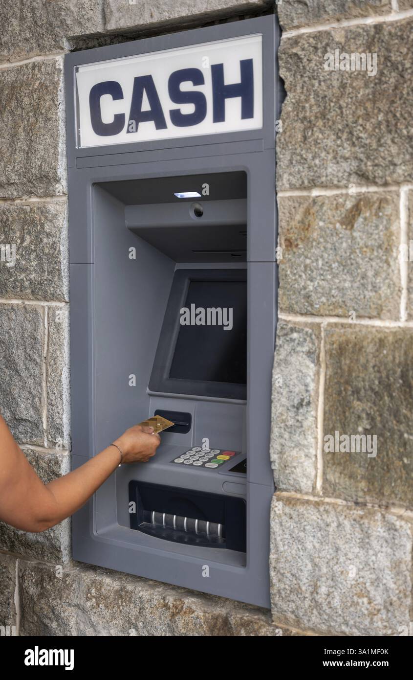 ATM Bank Cash Machine with Screen and Keypad For Debit or Credit Card ...