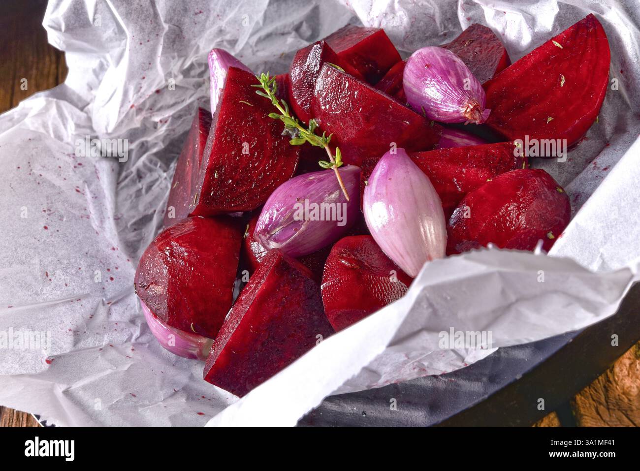 Oven baked red beets Stock Photo - Alamy