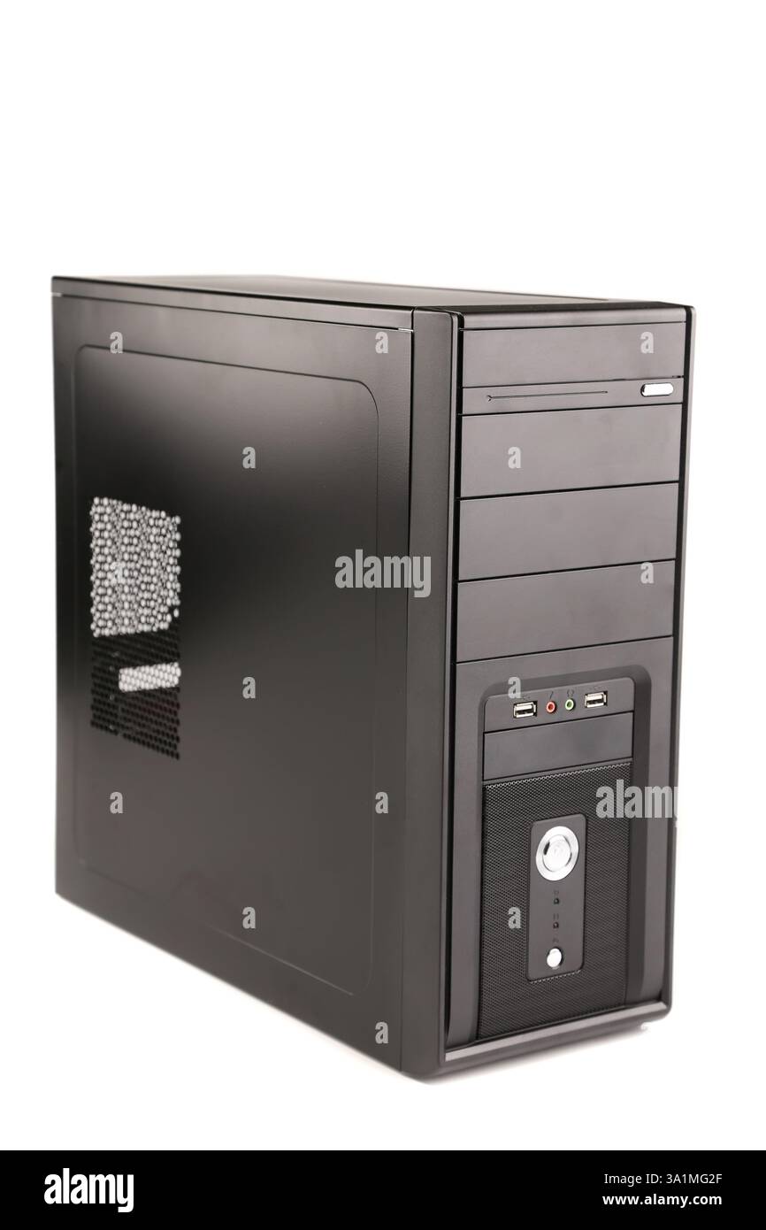 computer system unit on a white background Stock Photo - Alamy