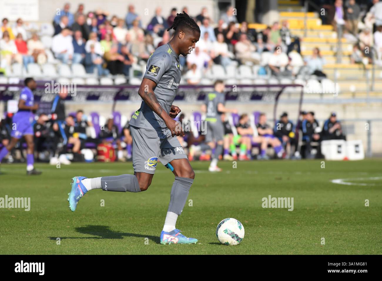 Beveren's Sheldon Bateau pictured in action during a soccer game ...