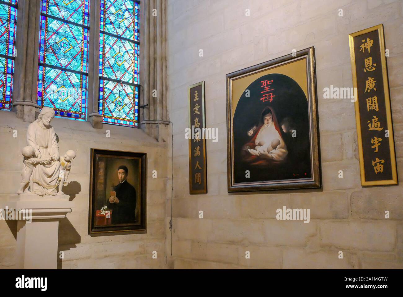 Paris France, March 6, 2025. The Chapel of the Holy Childhood was named the Chapel of Saint Paul ...