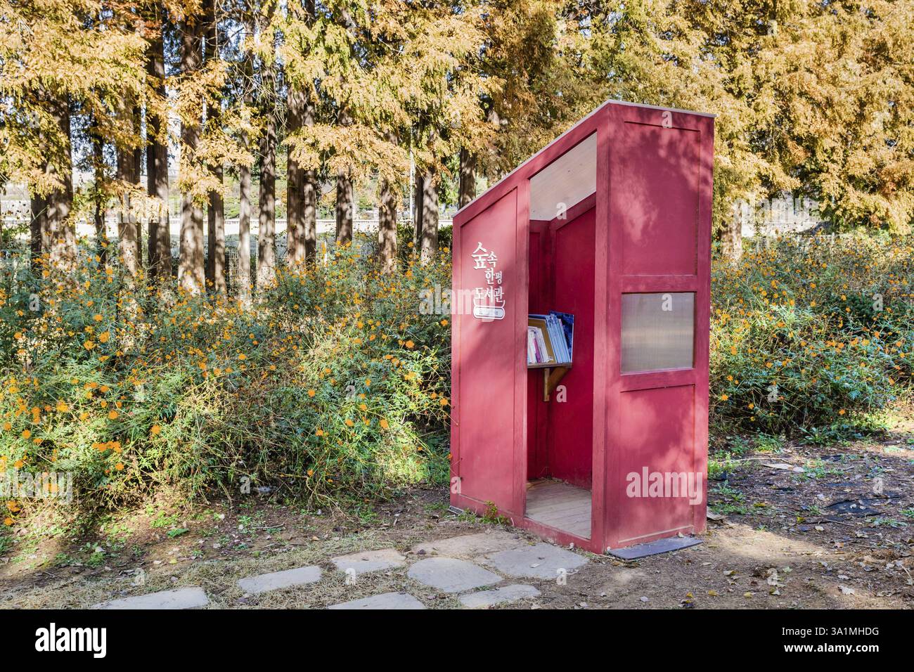 Iksan, South Korea, NAvember 4, 2022: Free library reading hut located ...
