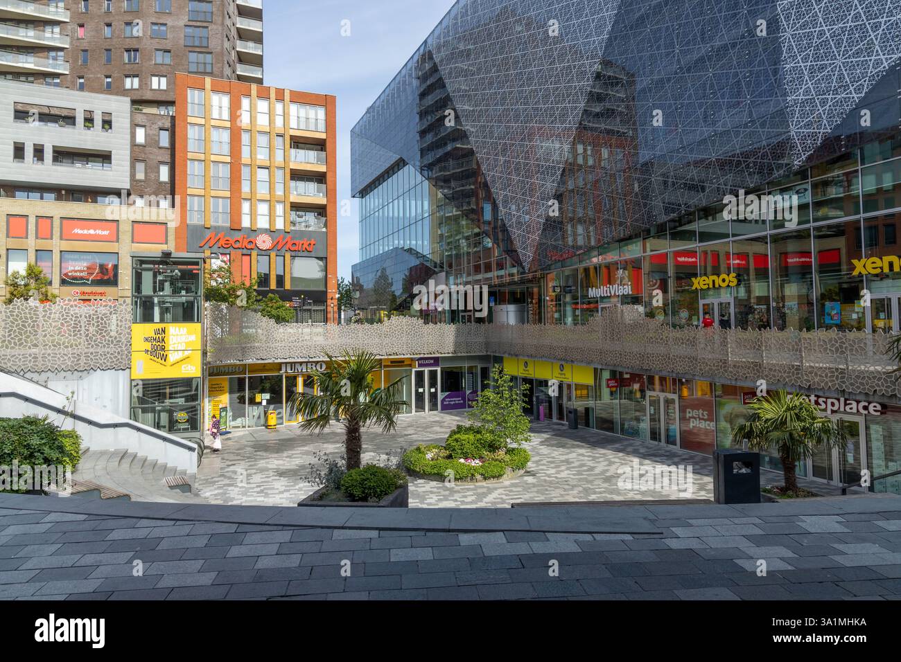 City plaza square in the center. Cityplaza shopping mall in Nieuwegein ...