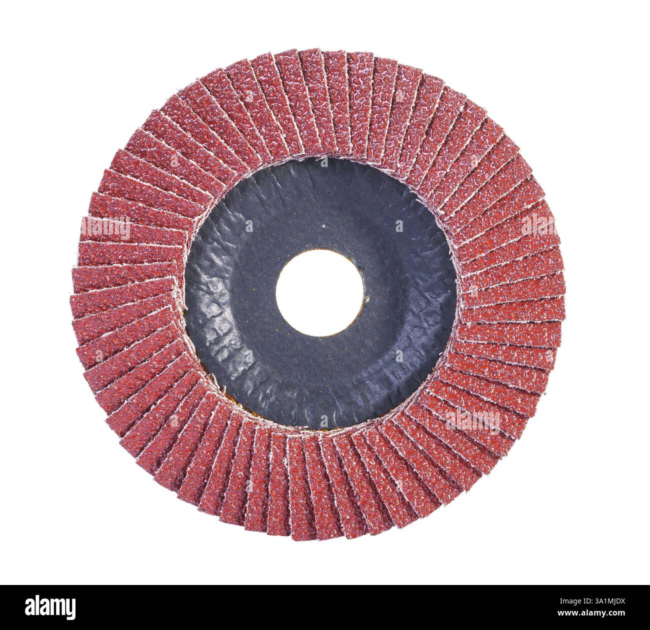 Red color abrasive flap disc isolated on white background Stock Photo ...