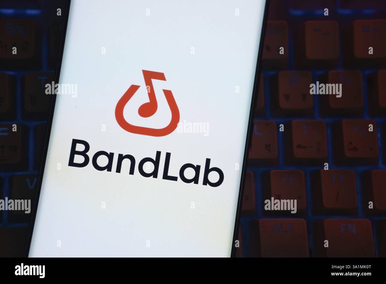 BandLab logo is displayed on a smartphone screen Stock Photo - Alamy