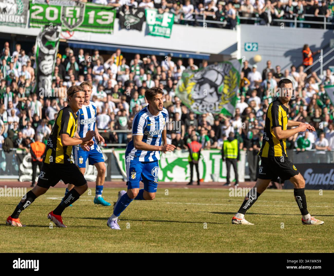 Gothenburg, Sweden. 9th March 2025. Moment in match between IFK Gothenburg and Hammarby IF at ...