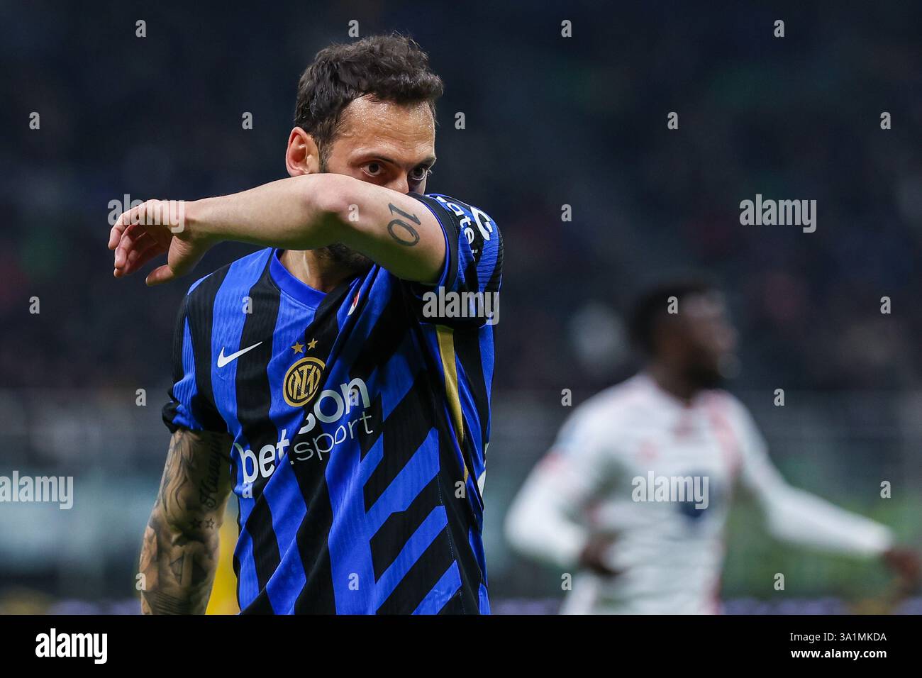 Hakan Calhanoglu of FC Internazionale seen in action during Serie A ...