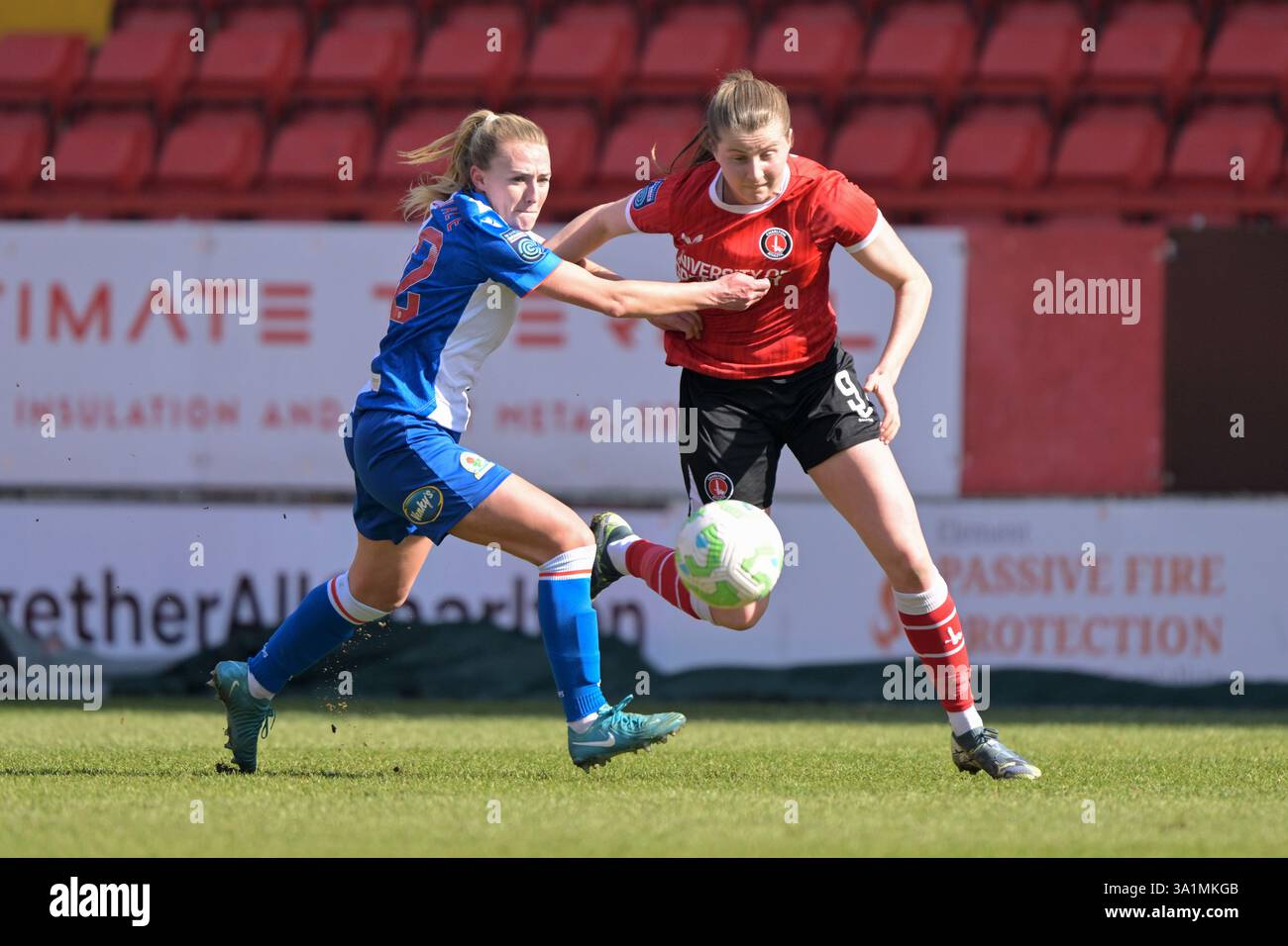 LONDON UK - 9th March 2025: Emma Bissell of Charlton Athletic Women and ...