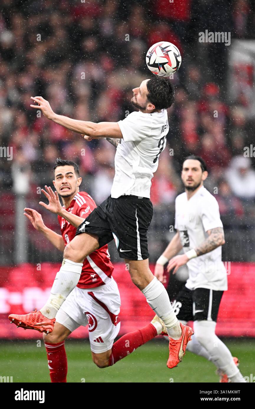 21 Jordan LEFORT (sco) during the Ligue 1 McDonald's match between ...
