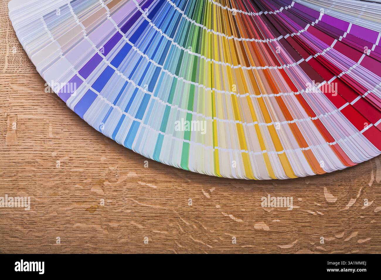 Pantone color palette guide on wooden board construction concept Stock ...