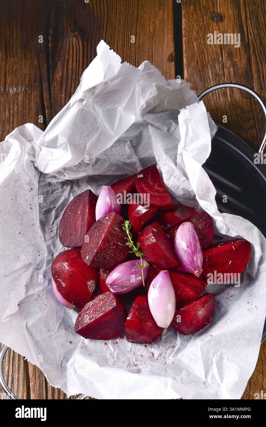 Oven baked red beets Stock Photo - Alamy