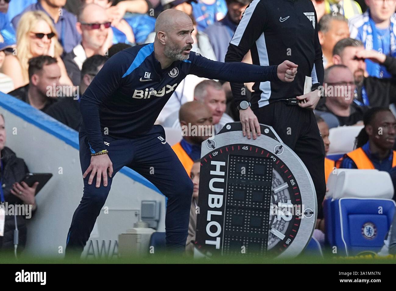 Chelsea's head coach Enzo Maresca gestures during the English Premier ...
