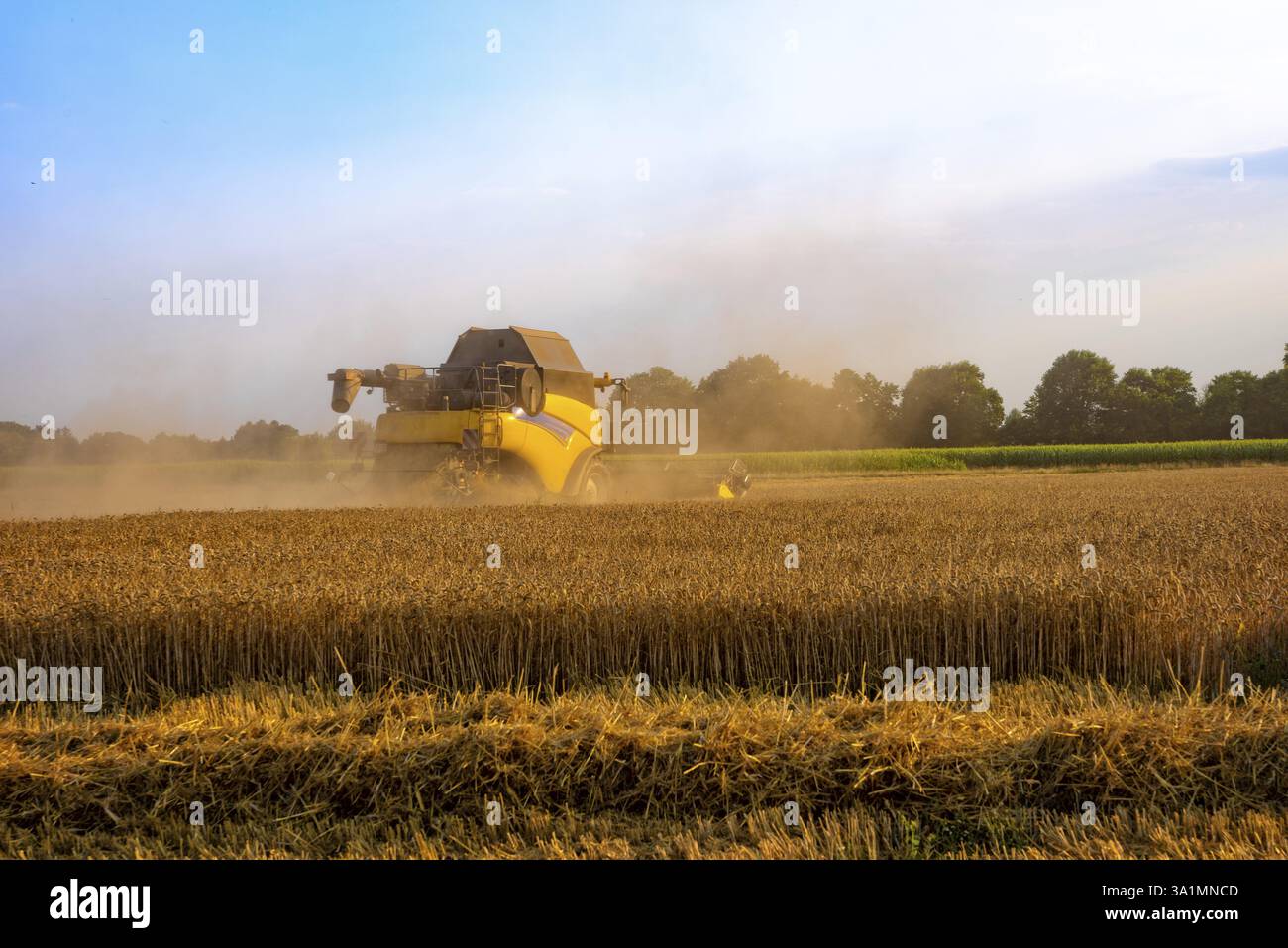 Aerial shot big harvester hi-res stock photography and images - Alamy
