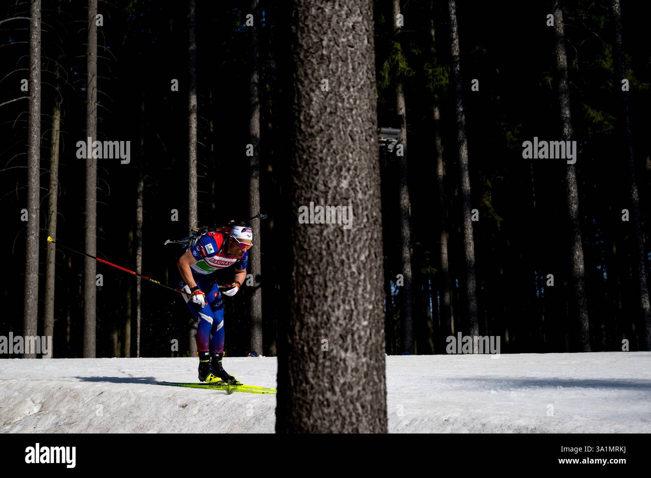 Oscar Lombardot from France competes in men's relay race (4 x 7, 5 km ...