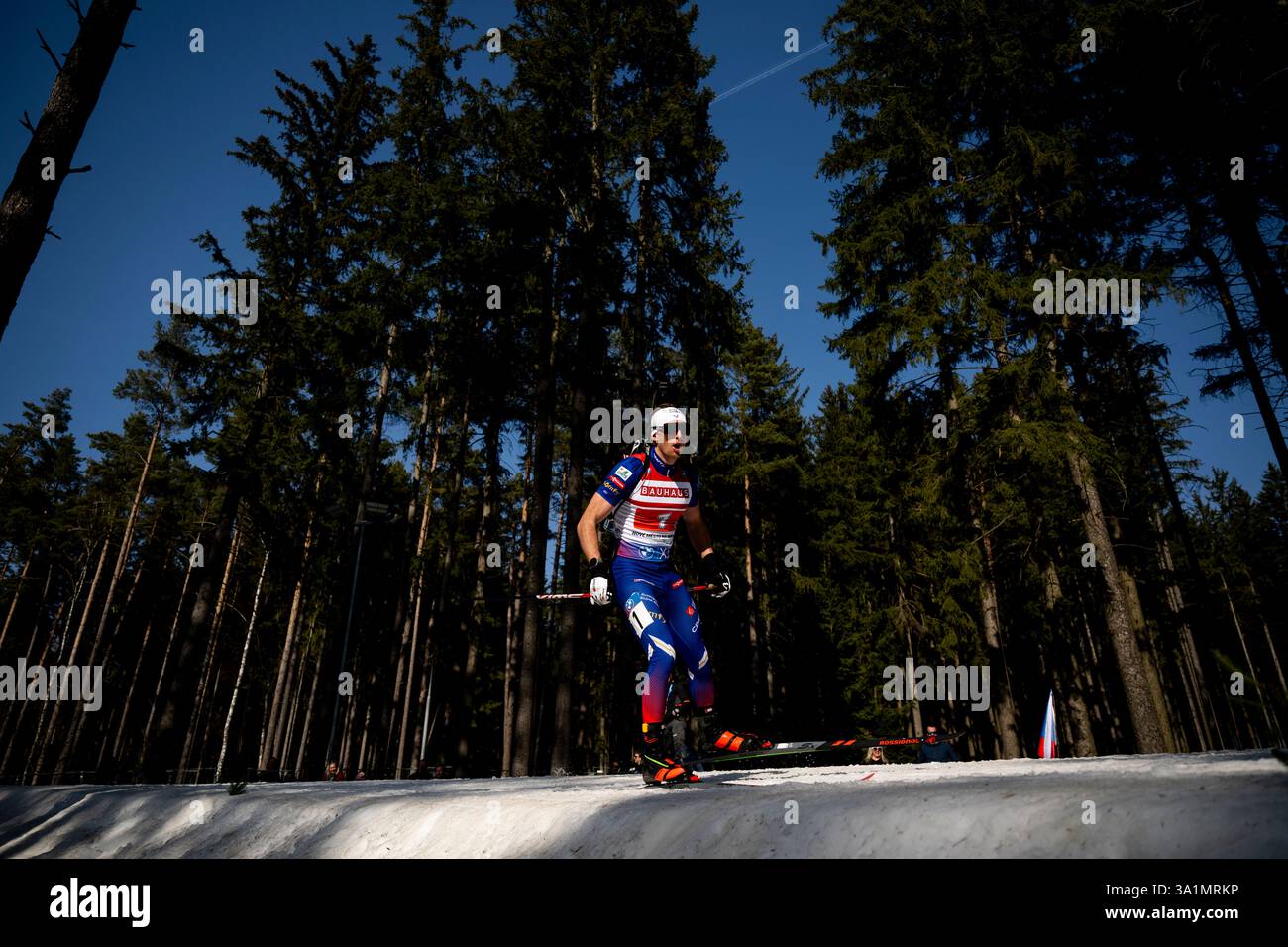 Emilien Claude from France competes in men's relay race (4 x 7, 5 km ...