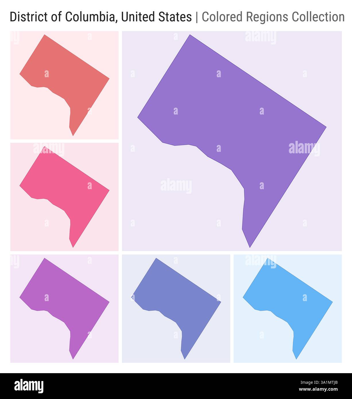 Map of united states by region hi-res stock photography and images - Alamy