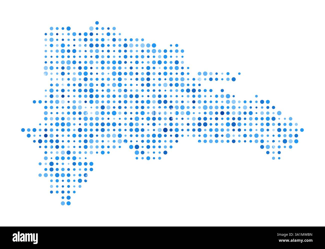 Dominicana Dot Map. Country Digital Style Shape. Dominicana vector ...