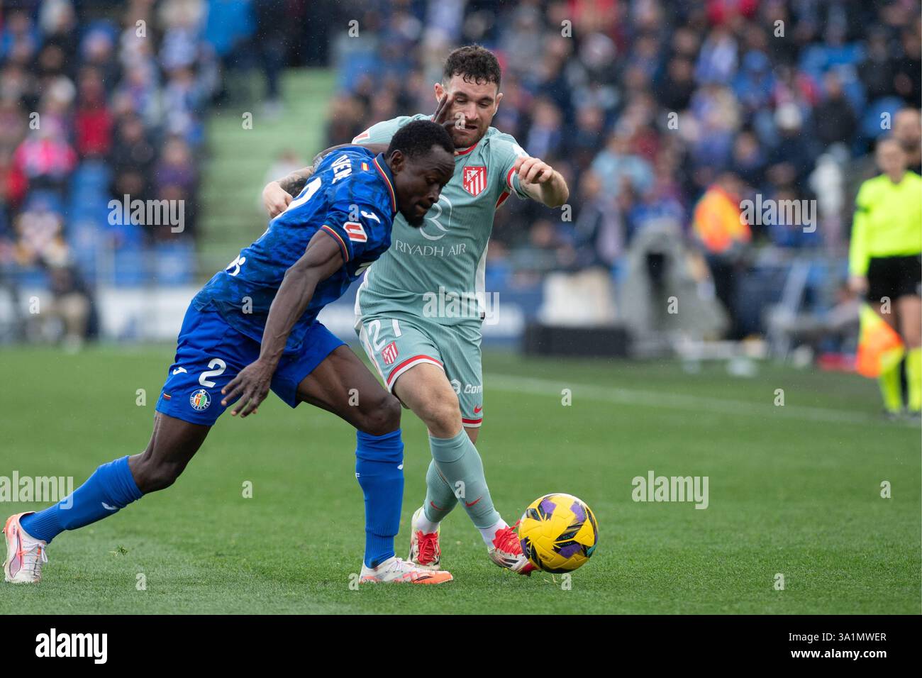 Spanish La Liga EA Sports soccer match Getafe vs Atletico de Madrid at ...