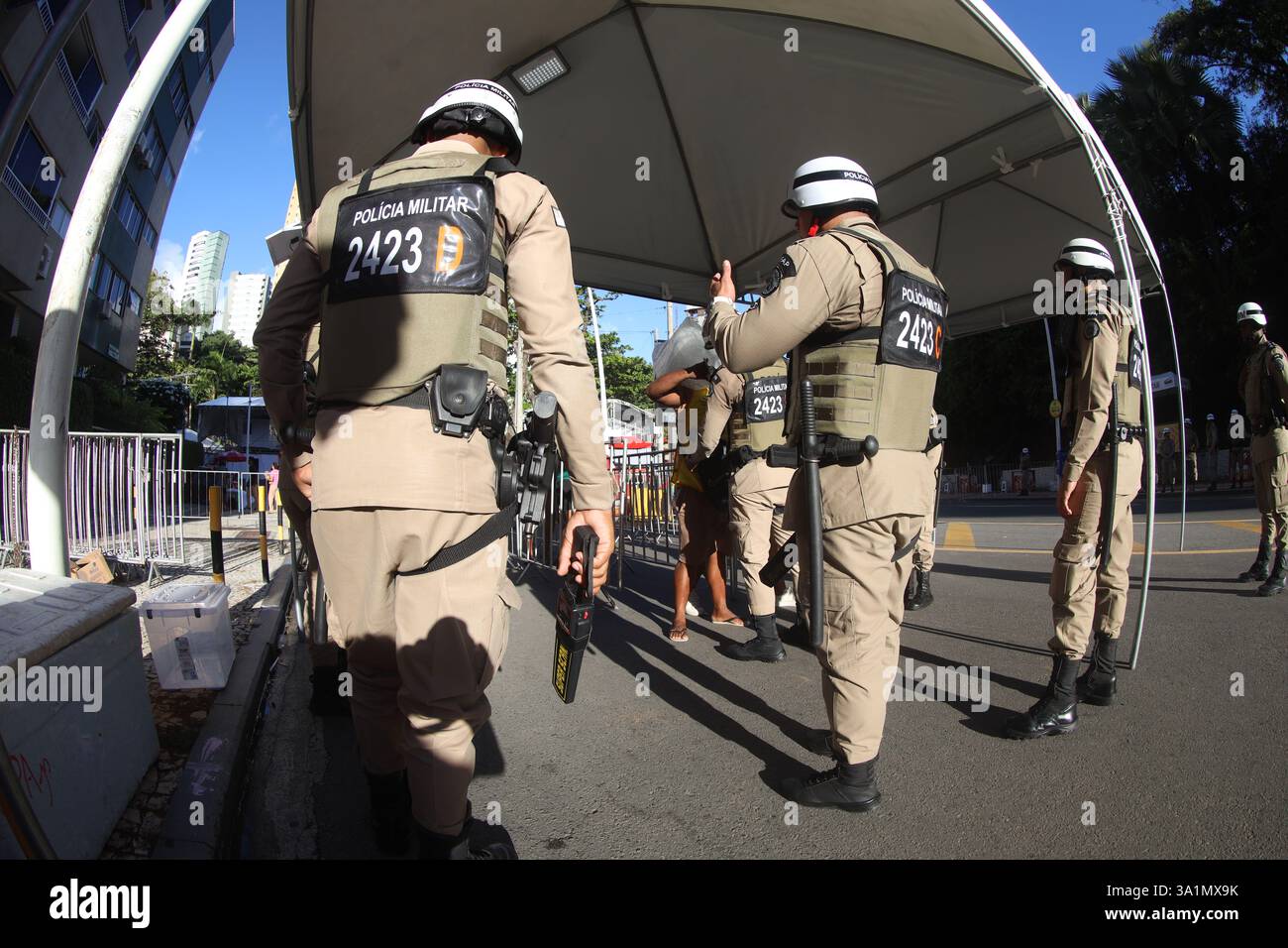 salvador, bahia, brazil - march 1, 2025: military police carry out ...