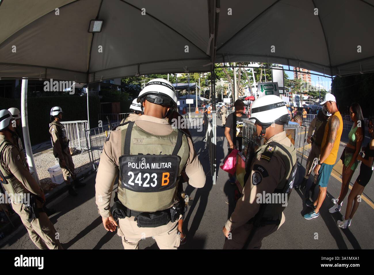 salvador, bahia, brazil - march 1, 2025: military police carry out ...