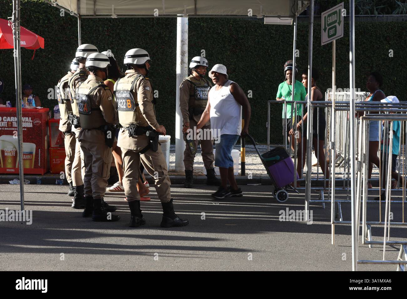 salvador, bahia, brazil - march 1, 2025: military police carry out ...