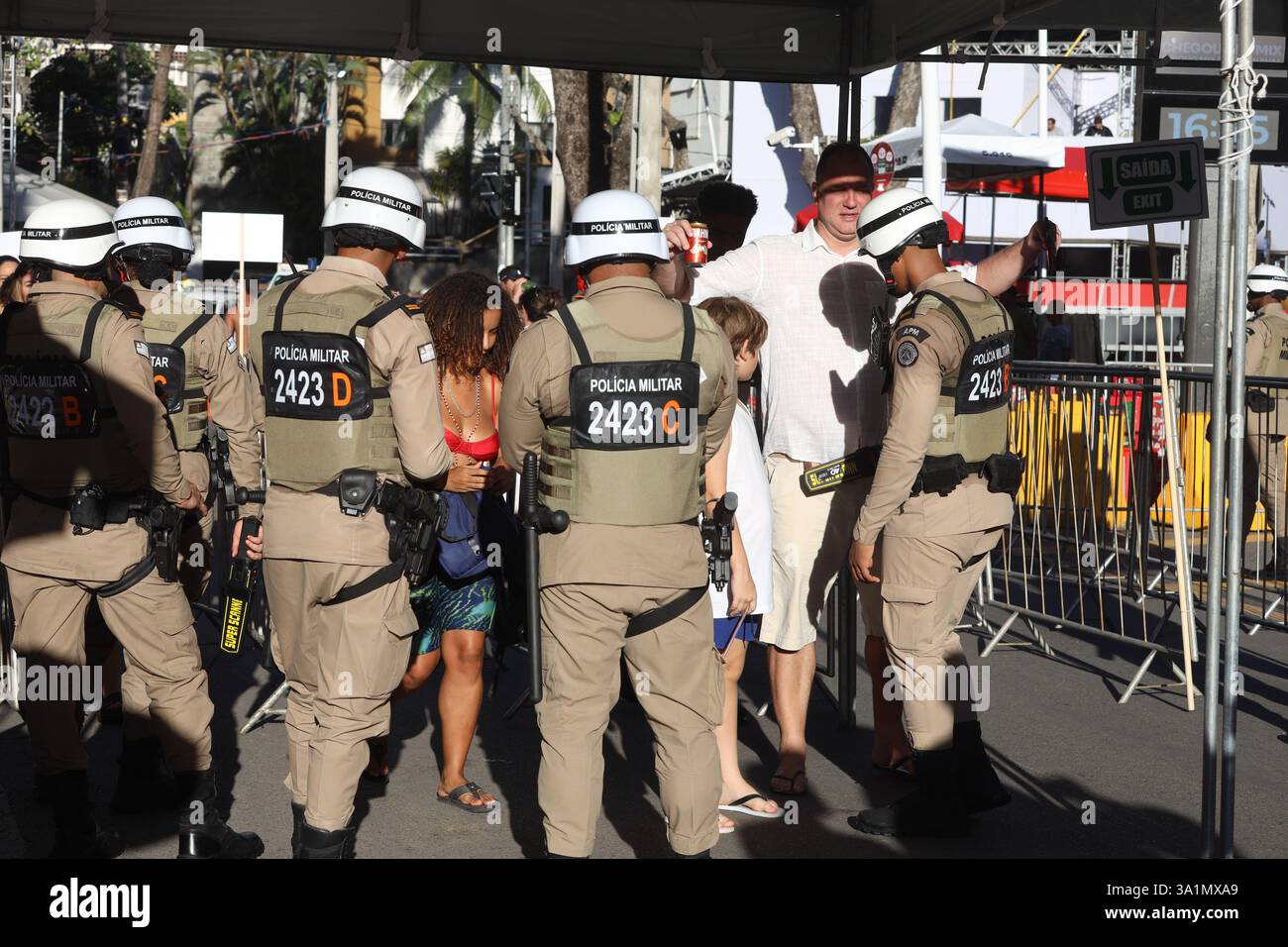 salvador, bahia, brazil - march 1, 2025: military police carry out ...