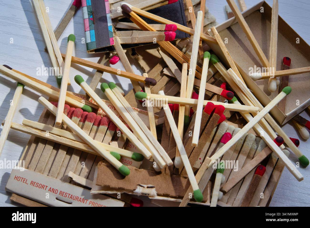 Collection of vintage matches, USA Stock Photo - Alamy