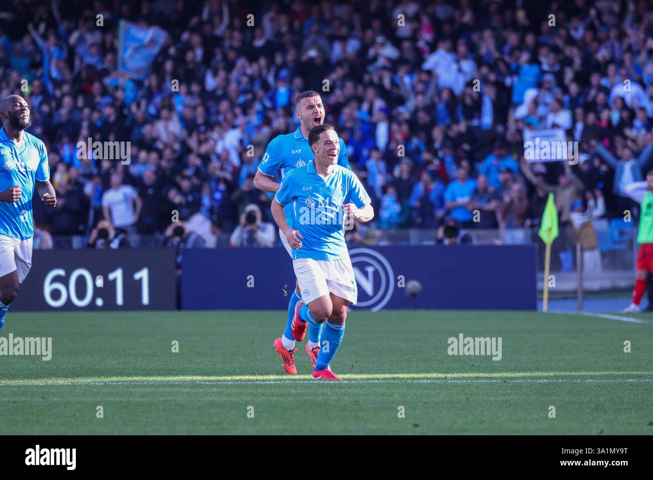 Napoli, Campania, ITALIA. 9th Mar, 2025. During the football match of ...