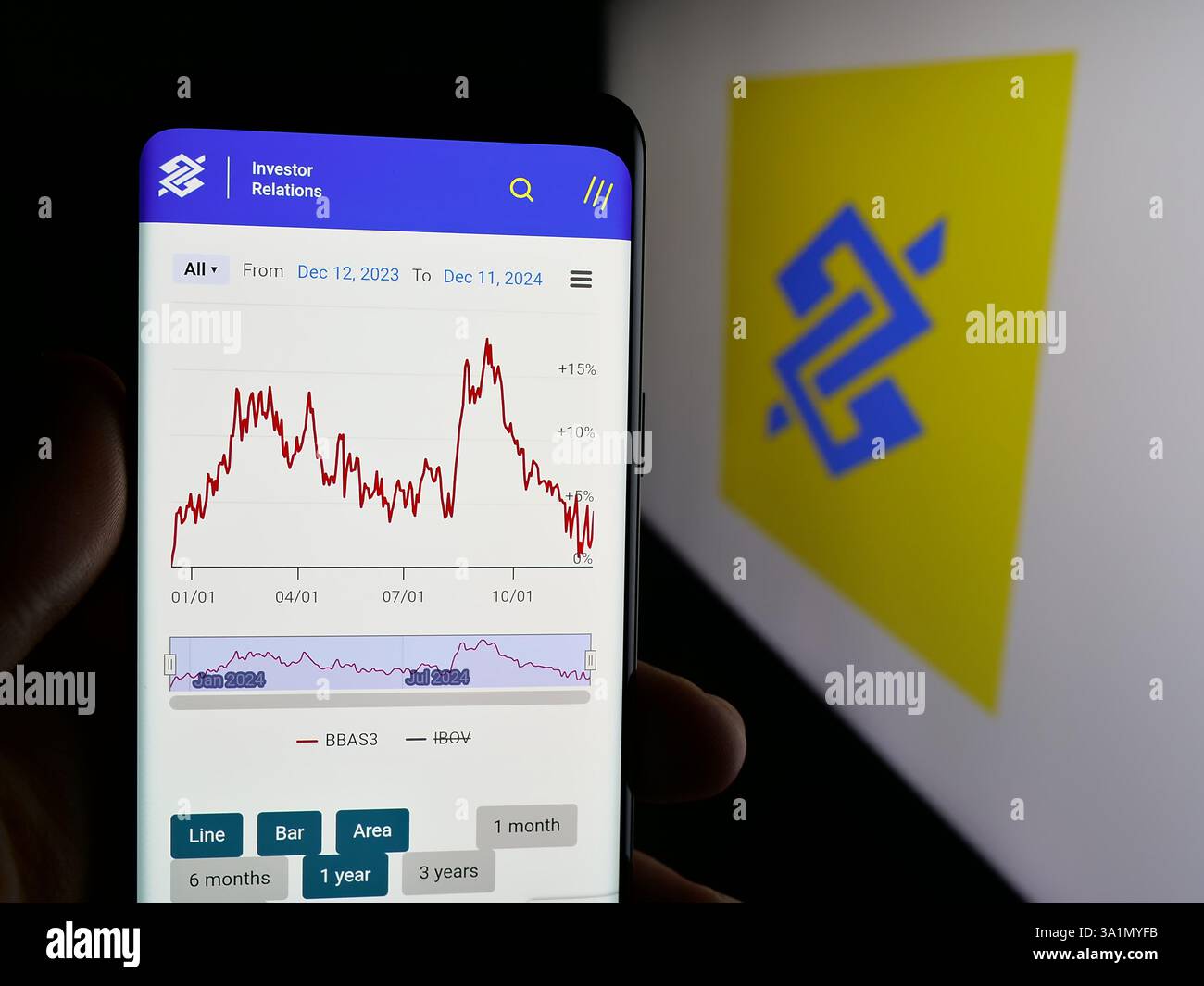 In this photo illustration, a smartphone with the web page of Brazilian ...