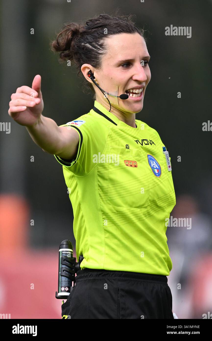 Rome, Italy. 09th Mar, 2025. Referee Silvia Gasperotti participates in ...