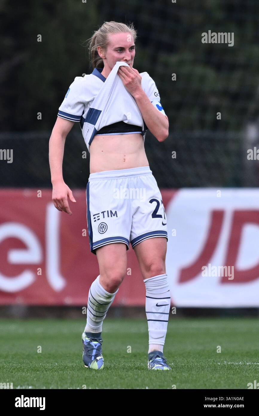 Rome, Italy. 9th Mar, 2025. Henrietta Csiszár of F.C. Inter Femminile ...